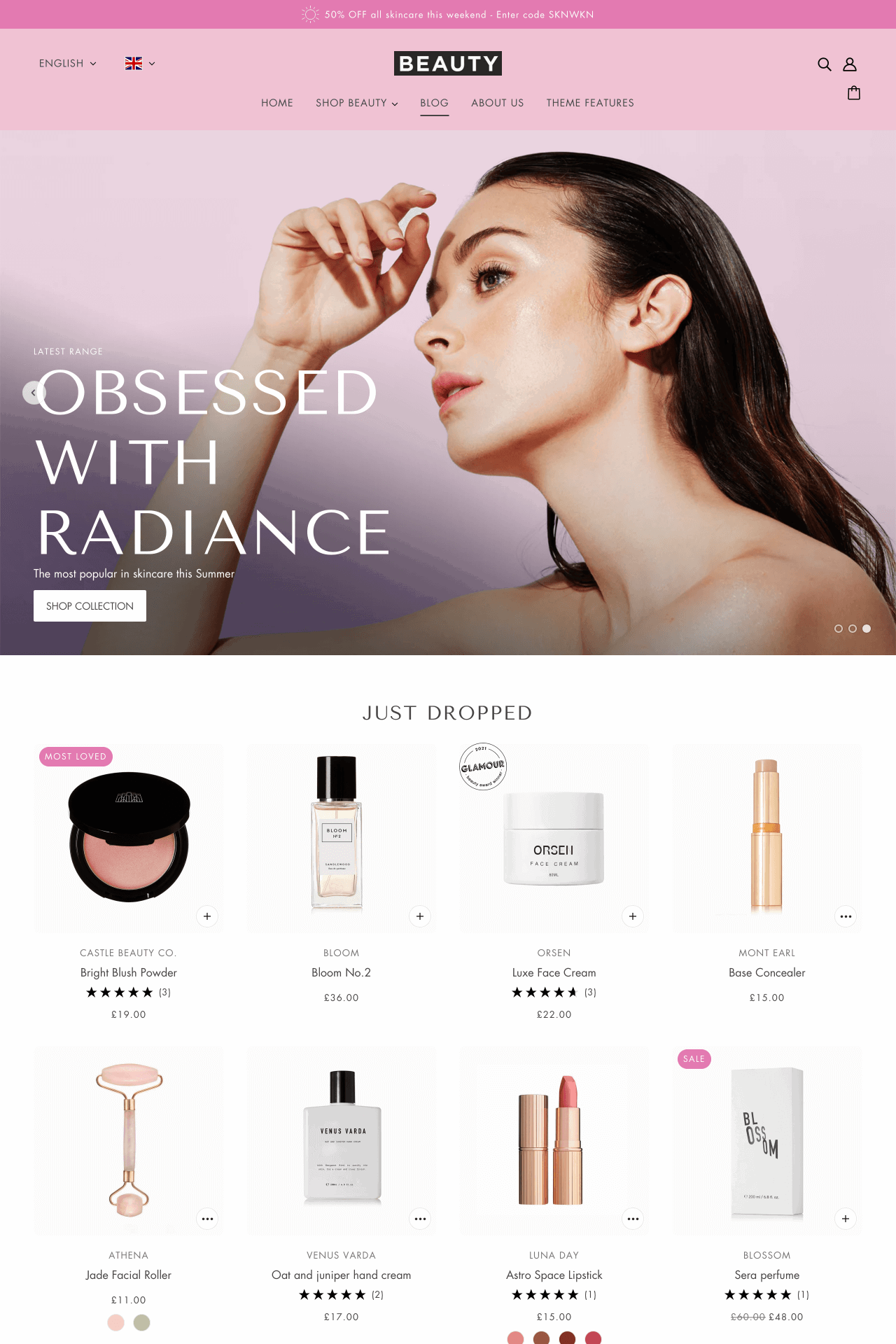 8 Stunning Shopify Themes for Beauty Products (and Stores Using Them)