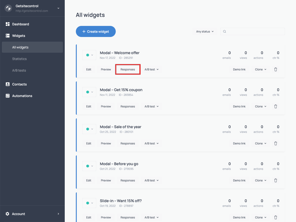 How To Use Getsitecontrol Widget Api Getsitecontrol