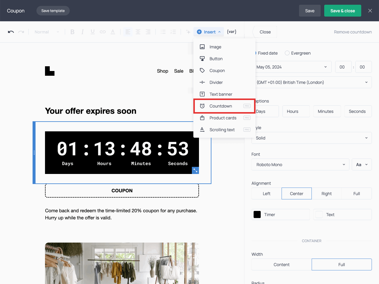 How to add a countdown timer to your emails | Getsitecontrol How to add a countdown timer to your emails | Getsitecontrol
