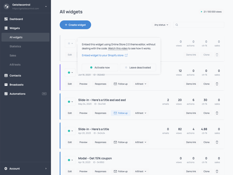 How to embed forms and CTAs into a webpage with Getsitecontrol