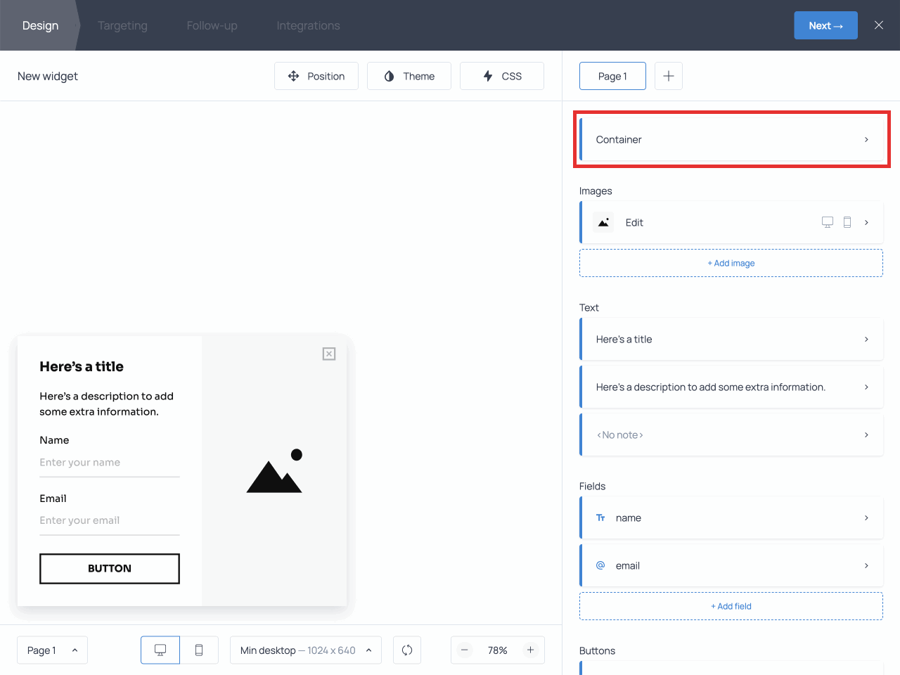 How to set up actions for widgets | Getsitecontrol