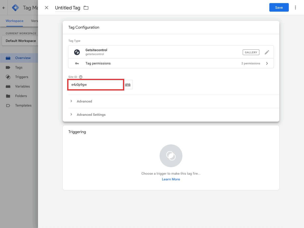 How to install widgets via Google Tag Manager | Getsitecontrol