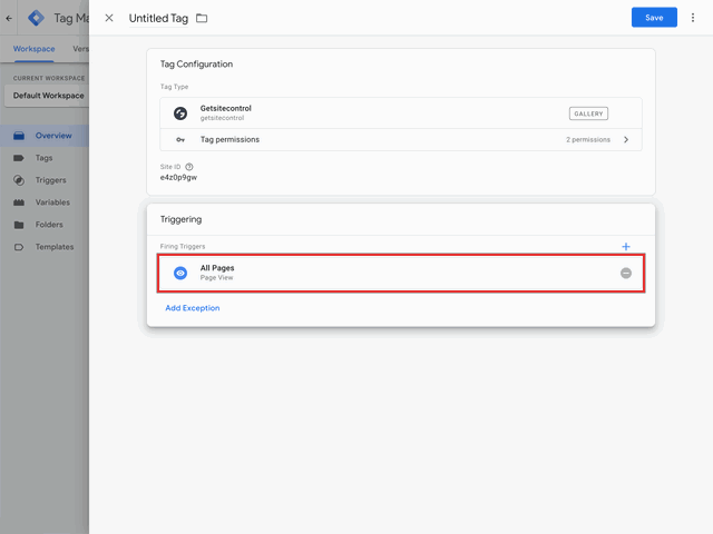 How to install widgets via Google Tag Manager | Getsitecontrol