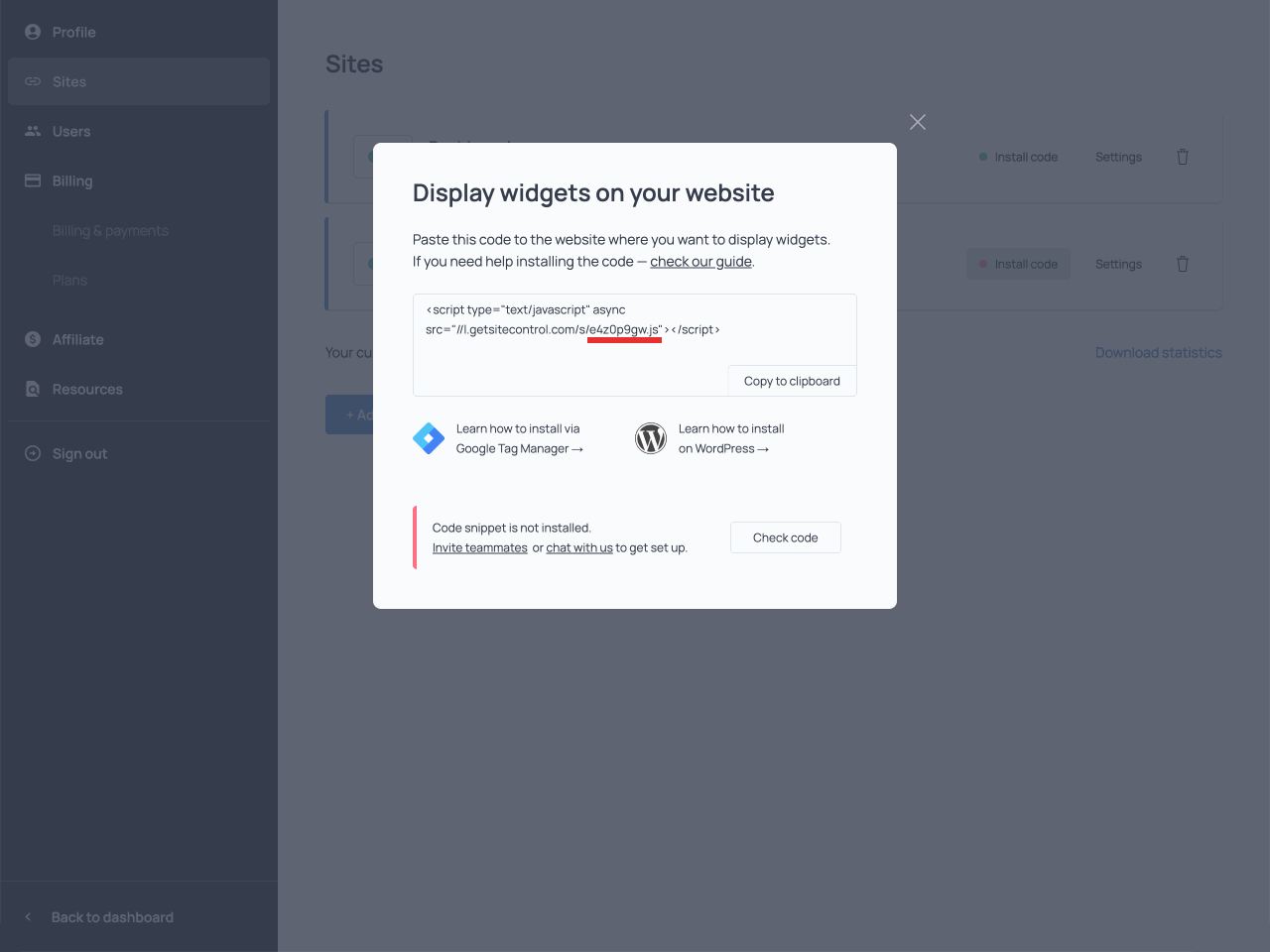 How to install widgets via Google Tag Manager | Getsitecontrol