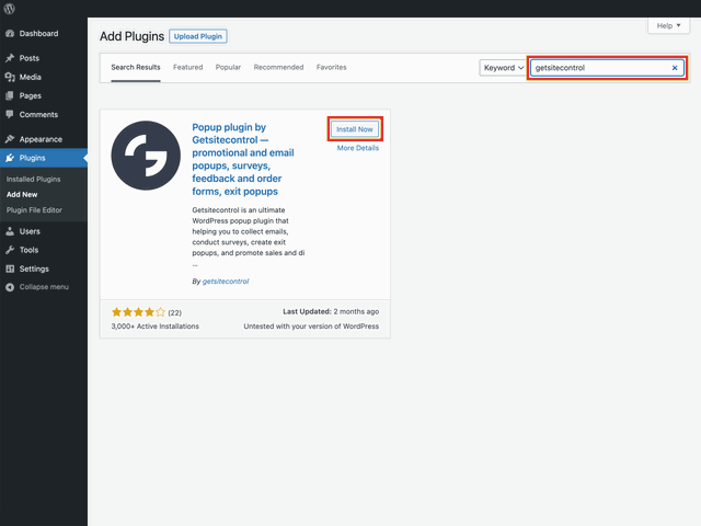 How To Install Widgets With Wordpress Getsitecontrol