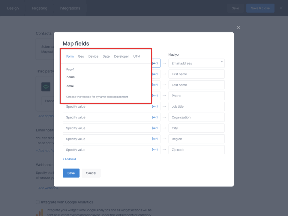 Field Mapping For Third Party Integrations Getsitecontrol