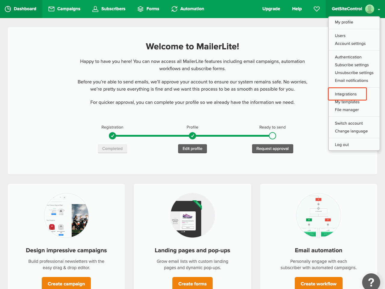 How To Integrate Widgets With Mailerlite Getsitecontrol