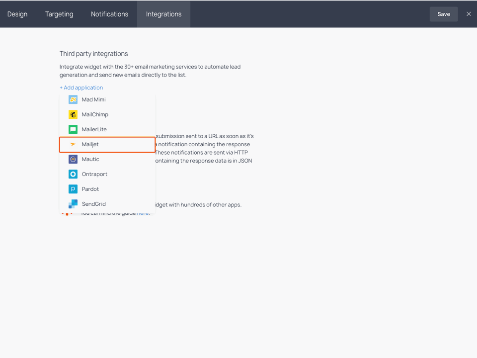 How To Integrate Widgets With Mailjet Getsitecontrol