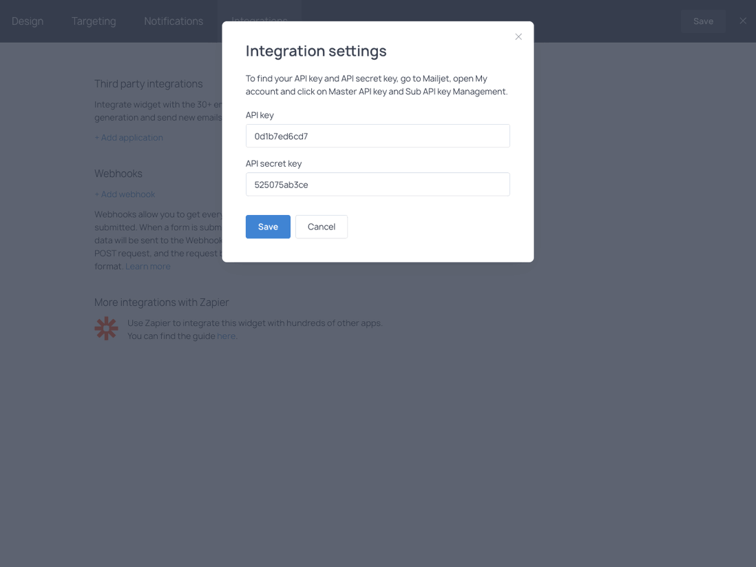 How To Integrate Widgets With Mailjet Getsitecontrol