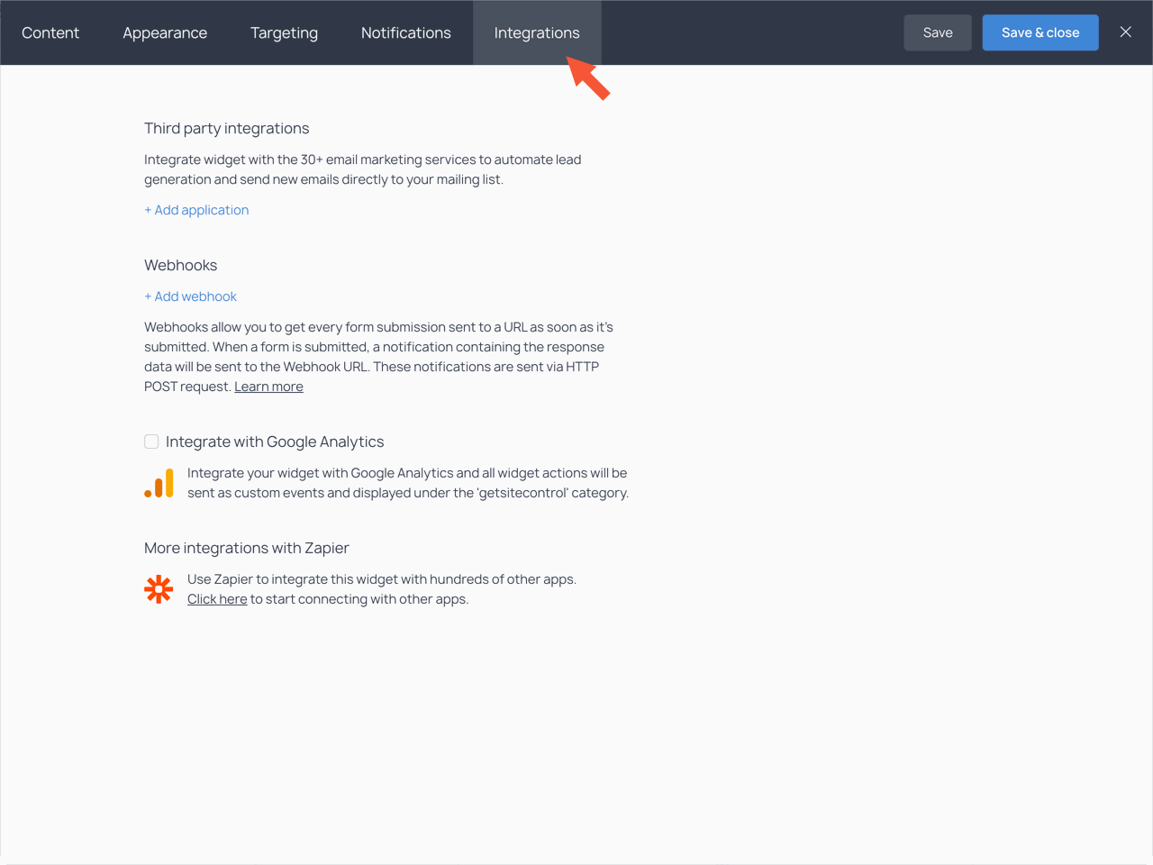 How to integrate widgets with Pipedrive | Getsitecontrol