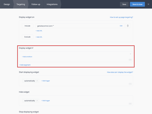 How To Set Up Targeting For Widgets Getsitecontrol