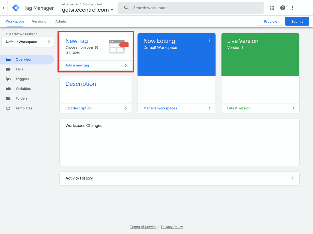 How to install widgets using Google Tag Manager | Getsitecontrol