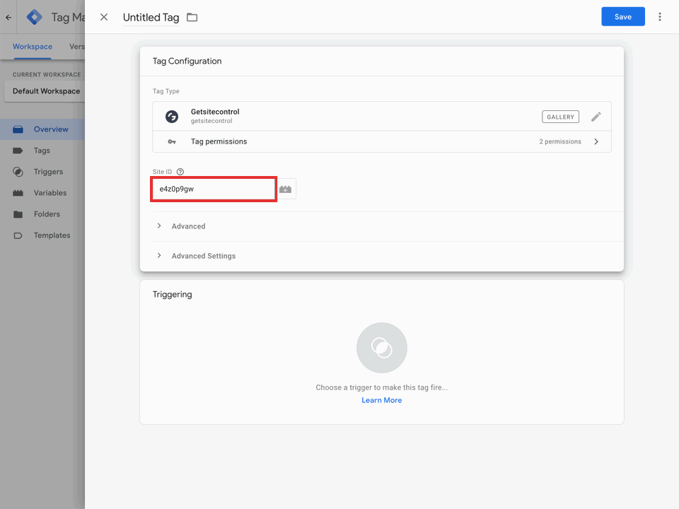 How to install widgets using Google Tag Manager | Getsitecontrol