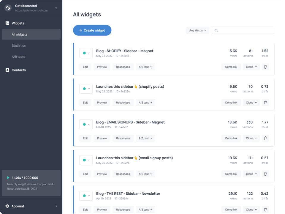 Pricing | Getsitecontrol