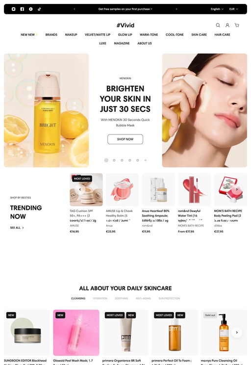 8 Stunning Shopify Themes for Beauty Products (and Stores Using Them)