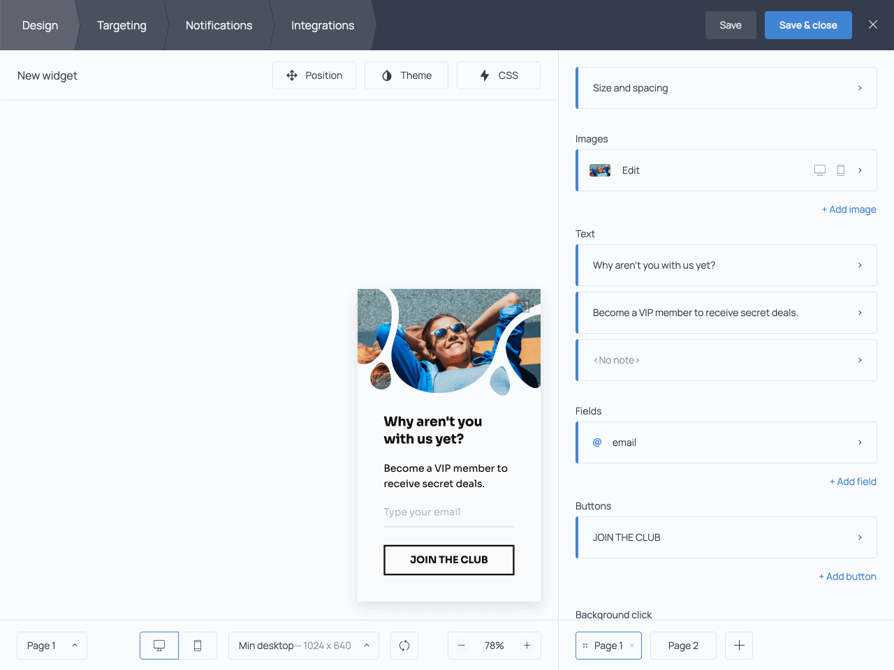 Create scroll triggered popups for your website