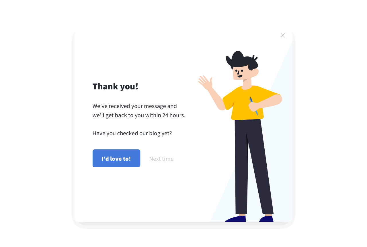 Why Not Put a CTA to a Form Submission Message?